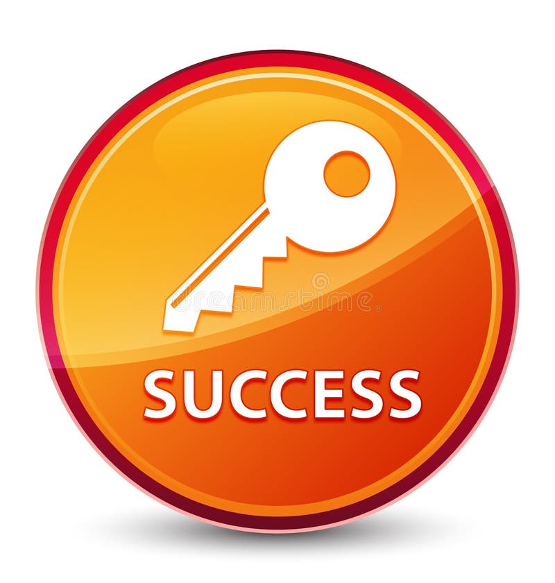 Success (key Icon) Special Glassy Orange Round Button Stock Vector ...