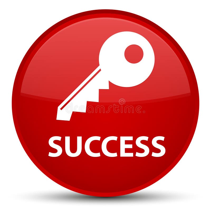 Success (key Icon) Special Red Round Button Stock Illustration ...