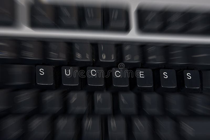Golden keyboard of success stock photo. Image of successful - 4548038
