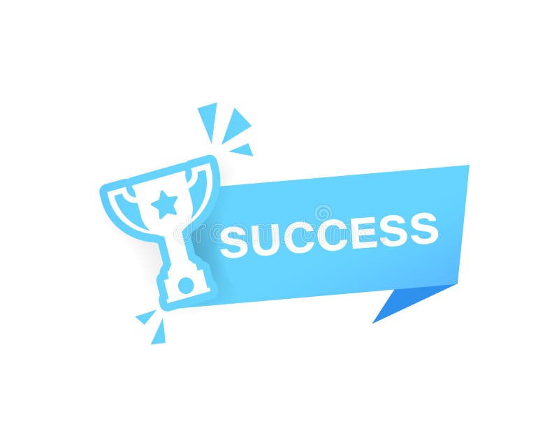 Success Label. for Marketing or Business. Vector on Isolated White ...