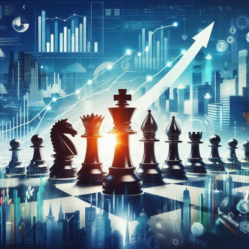 Success and Leadership Symbolized by Chess Pieces . Generated AI Stock ...
