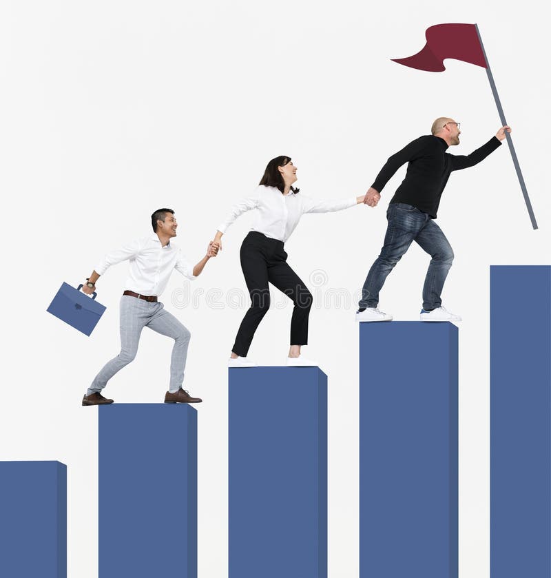 Success through Leadership and Teamwork Stock Photo - Image of ...