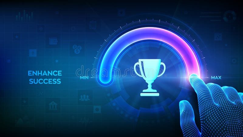 Success Level Growth. Increasing Success Level Stock Vector ...