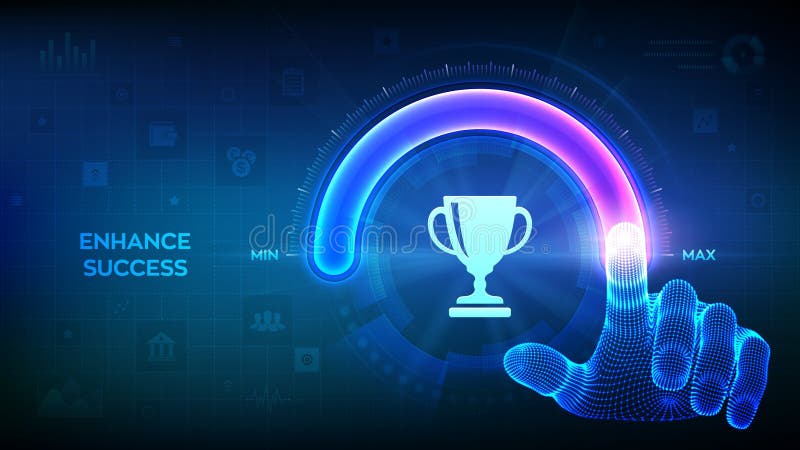 Success Level Growth. Increasing Success Level Stock Vector ...