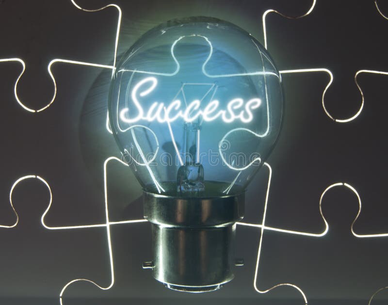 Success light bulb stock image. Image of jigsaw, concepts - 55349729