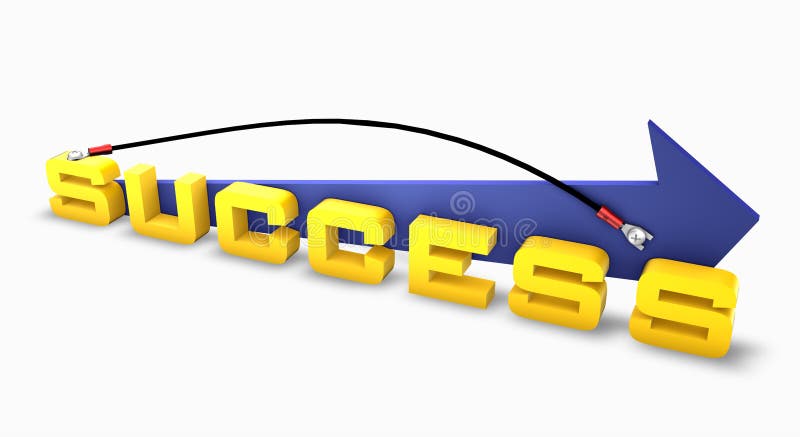 Success linked on up arrow stock illustration. Illustration of goal ...