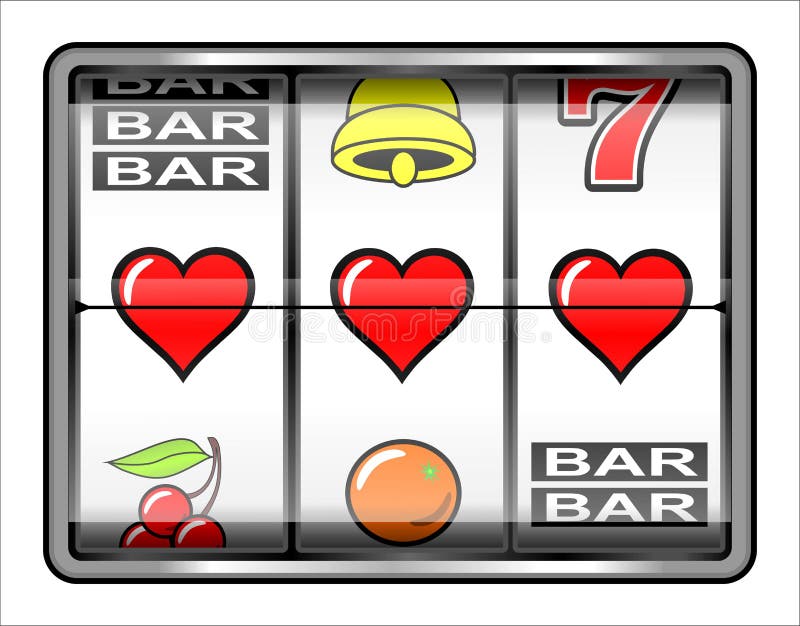 Triple Hearts Slots Machine Stock Vector - Illustration of hearts ...