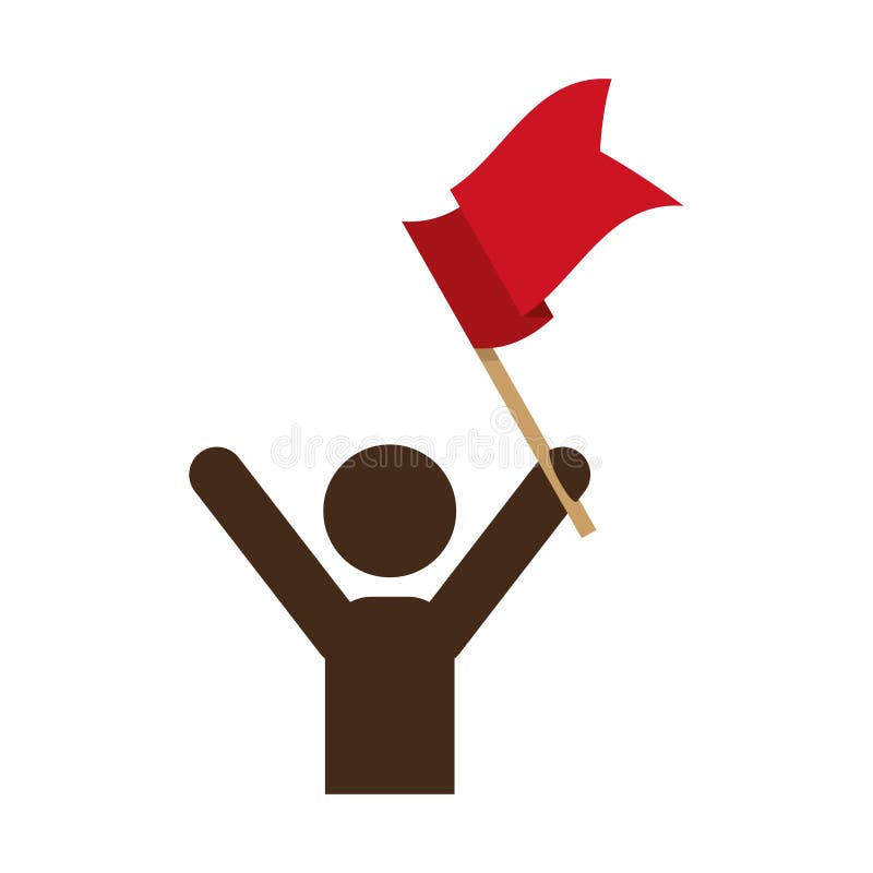 Success man pictrogram stock illustration. Illustration of figure ...