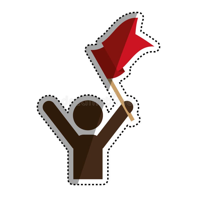 Success man pictrogram stock illustration. Illustration of people ...