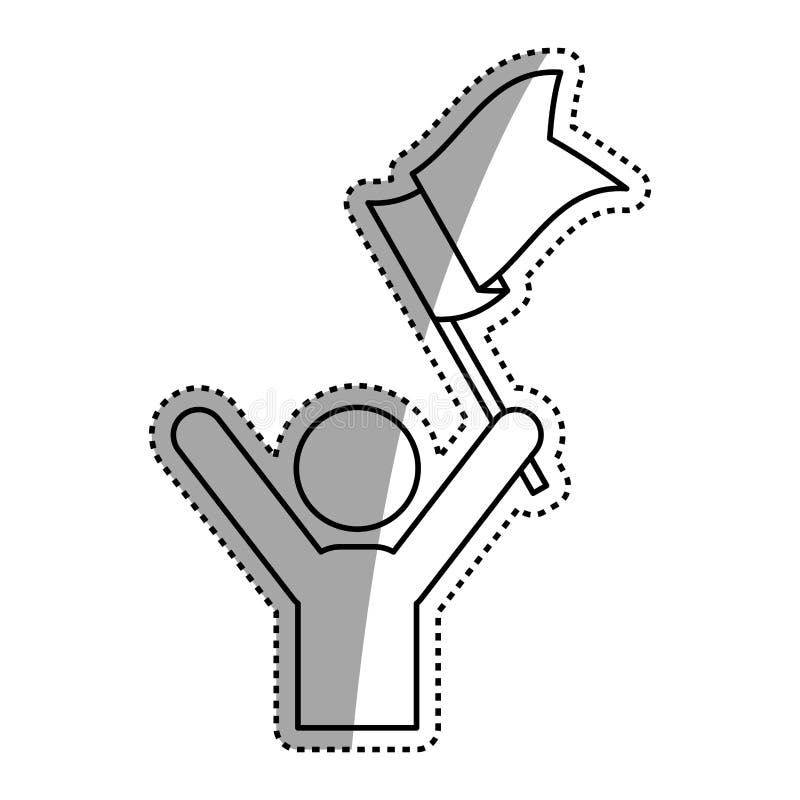 Success man pictrogram stock illustration. Illustration of figure ...