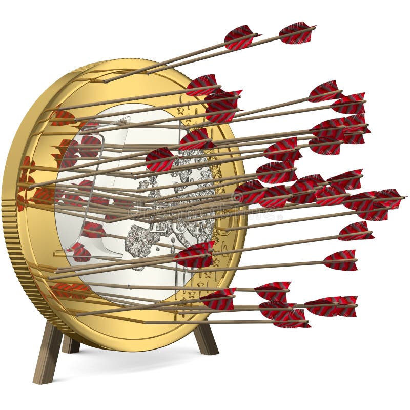 Arrows Do Not Hit the Target Stock Illustration - Illustration of ...