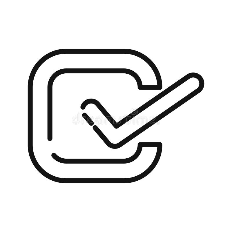 Success Mark Icon Black and White Illustration Stock Vector ...