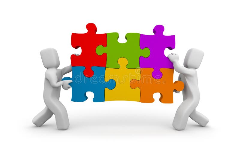 Connect Collaborate Communicate Contribute Stock Illustration ...