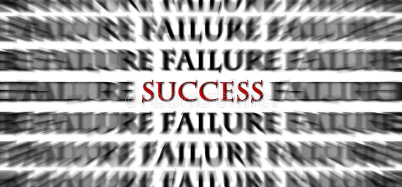 Success in the Midst of Failure Opposite Words Stock Image - Image of ...