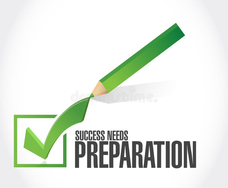 Success Needs Preparation Board Checklist Sign Stock Illustration ...