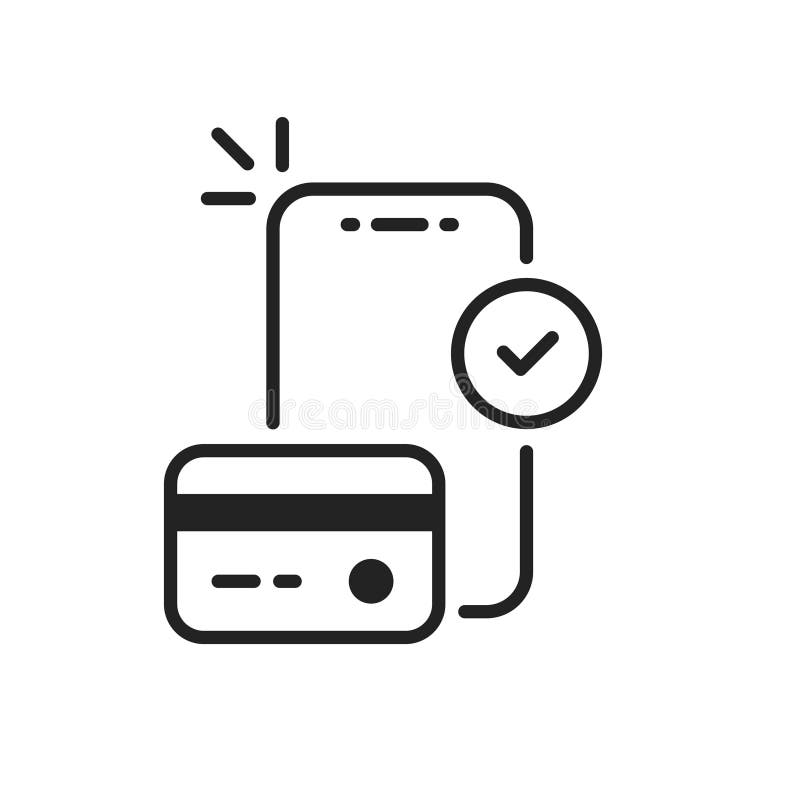 Success Online Payment or Valid Virtual Purchase Icon Stock ...