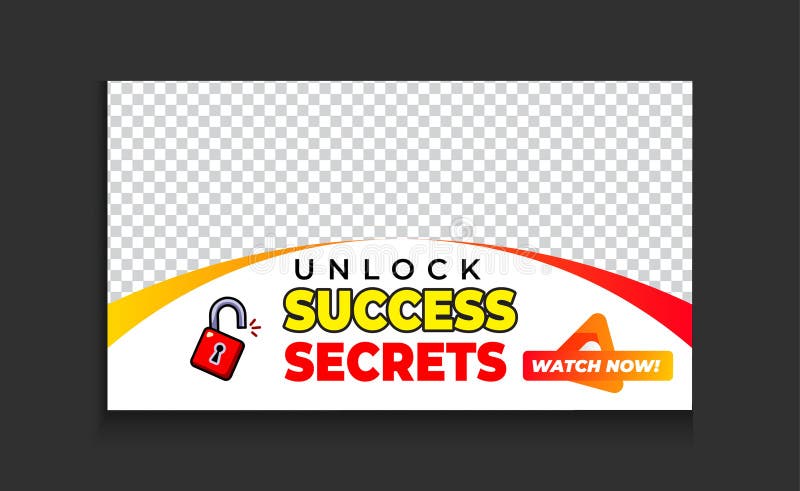 Success Online YouTube Thumbnail Clickable Design Template Vector Stock ...