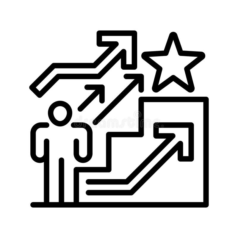 Success Path Line Icon. Universal Creative Premium Symbol. Vector Sign ...