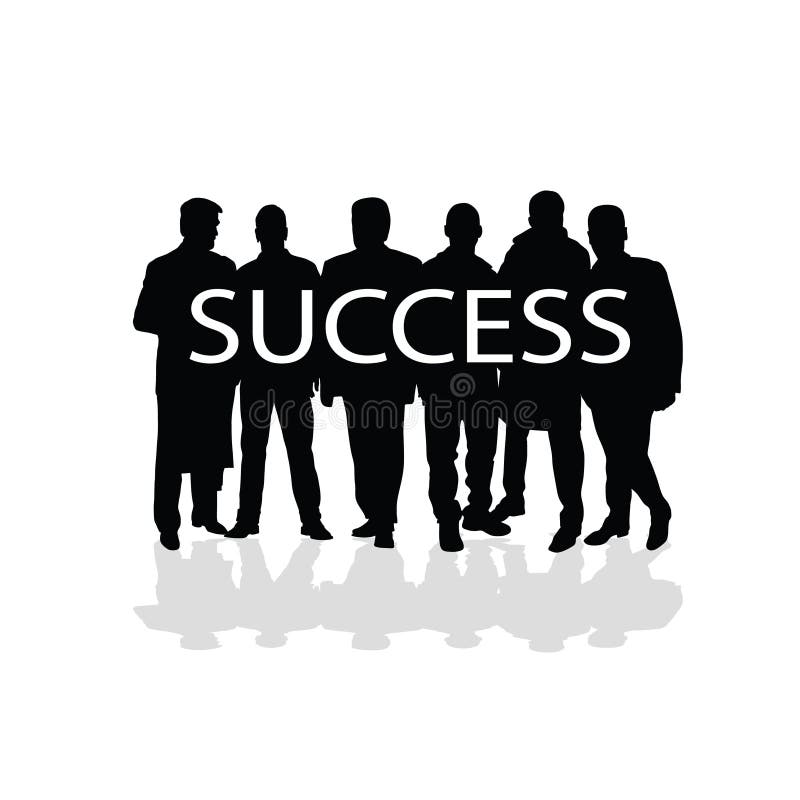 Business Success Vector Silhouette Illustration Stock Vector ...