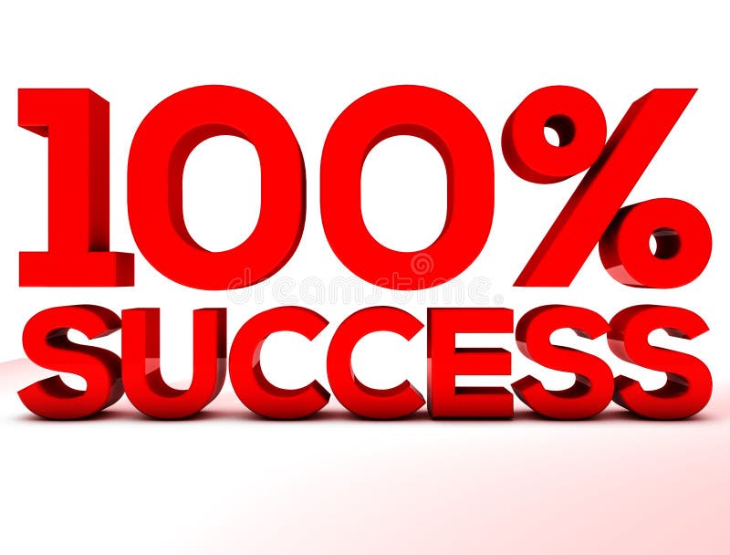 Success 100 Percent Green Concept Stock Illustration - Illustration of ...