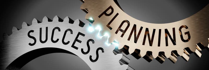 Success Planning - Typographical Gears Concept Stock Illustration ...