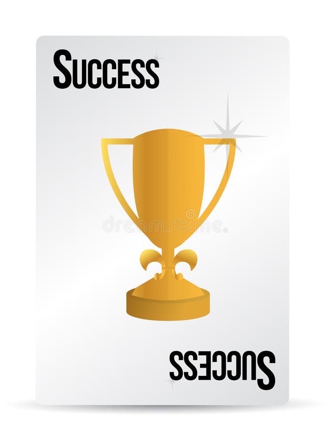 Success playing card stock illustration. Illustration of dictionary ...