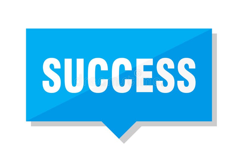 Success Blue 3d Speech Bubble Stock Vector - Illustration of template ...