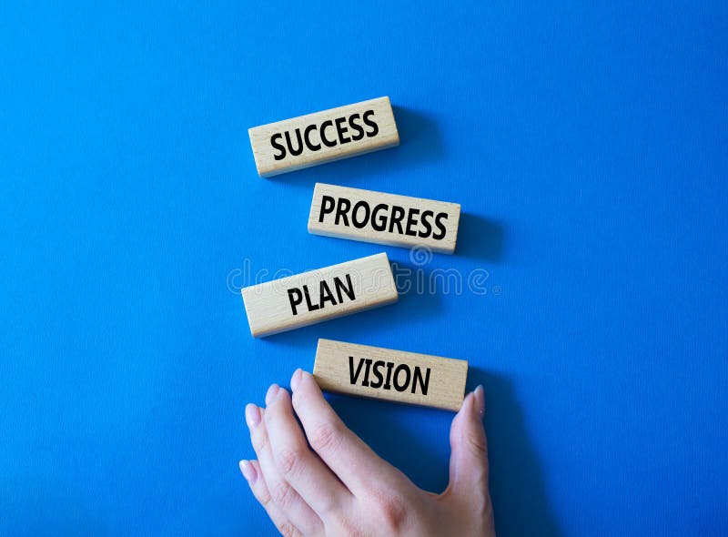 Success Progress Plan Vision Symbol. Concept Words Success Progress ...