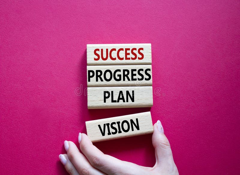 Success Progress Plan Vision Symbol. Concept Words Success Progress ...