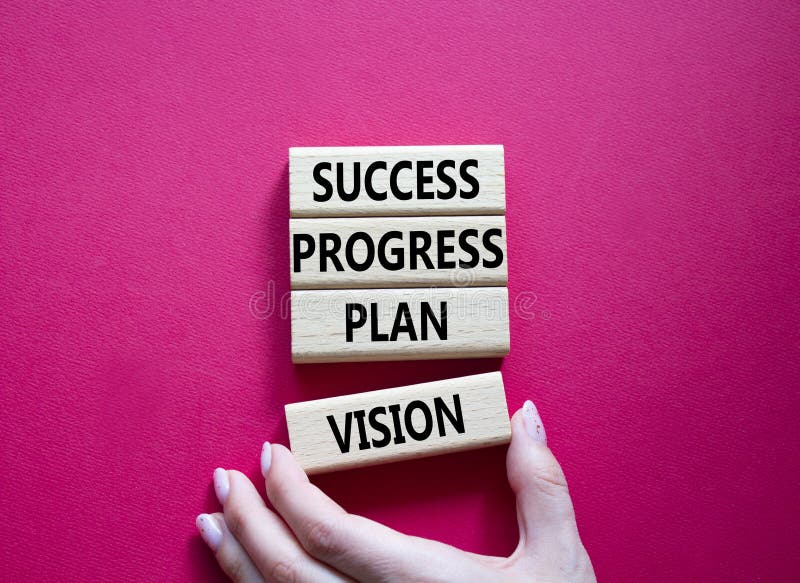 Success Progress Plan Vision Symbol. Concept Words Success Progress ...