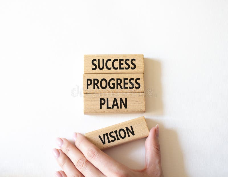 Success Progress Plan Vision Symbol. Concept Words Success Progress ...