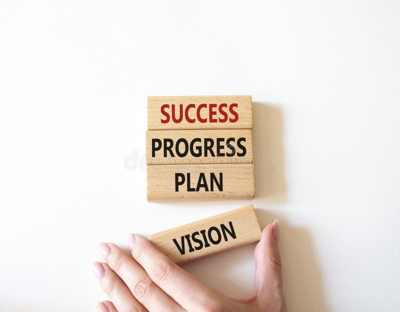 Success Progress Plan Vision Symbol. Concept Words Success Progress ...