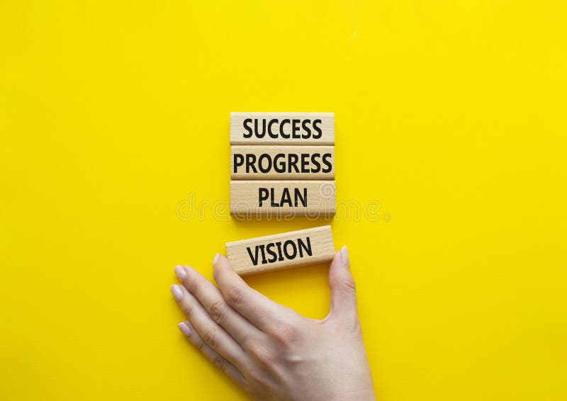 Success Progress Plan Vision Symbol. Concept Words Success Progress ...