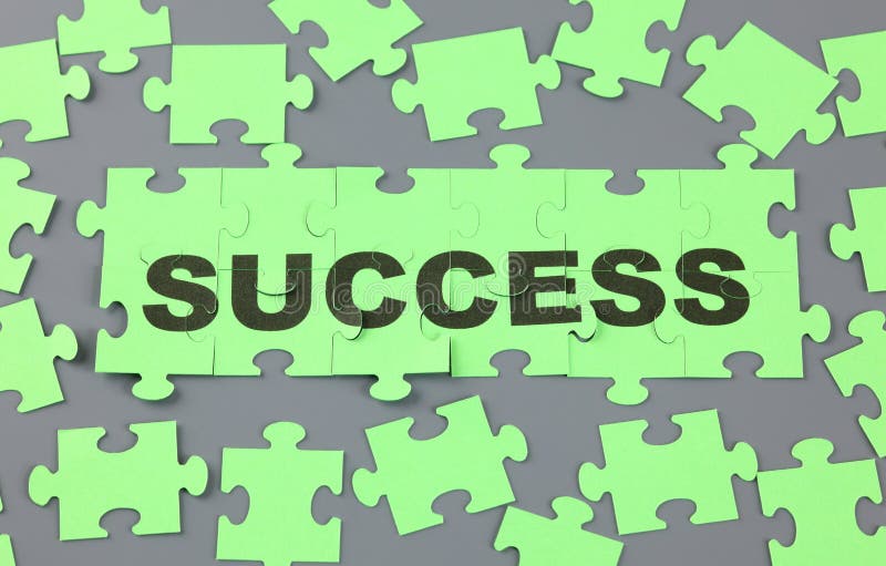 Success puzzle stock photo. Image of green, business - 45527490