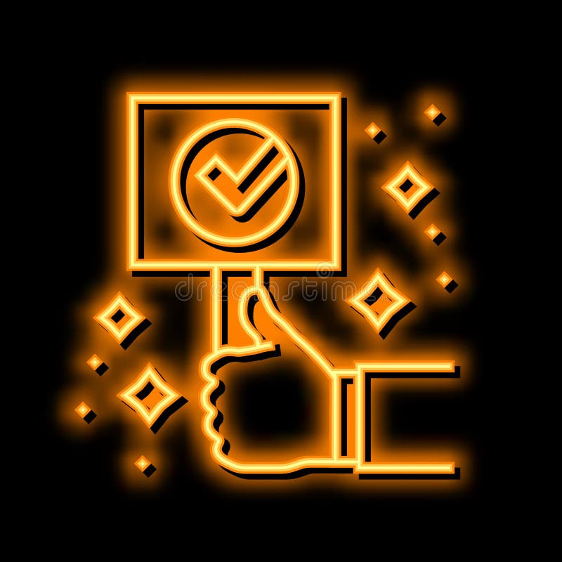 Success Quality Neon Glow Icon Illustration Stock Vector - Illustration ...