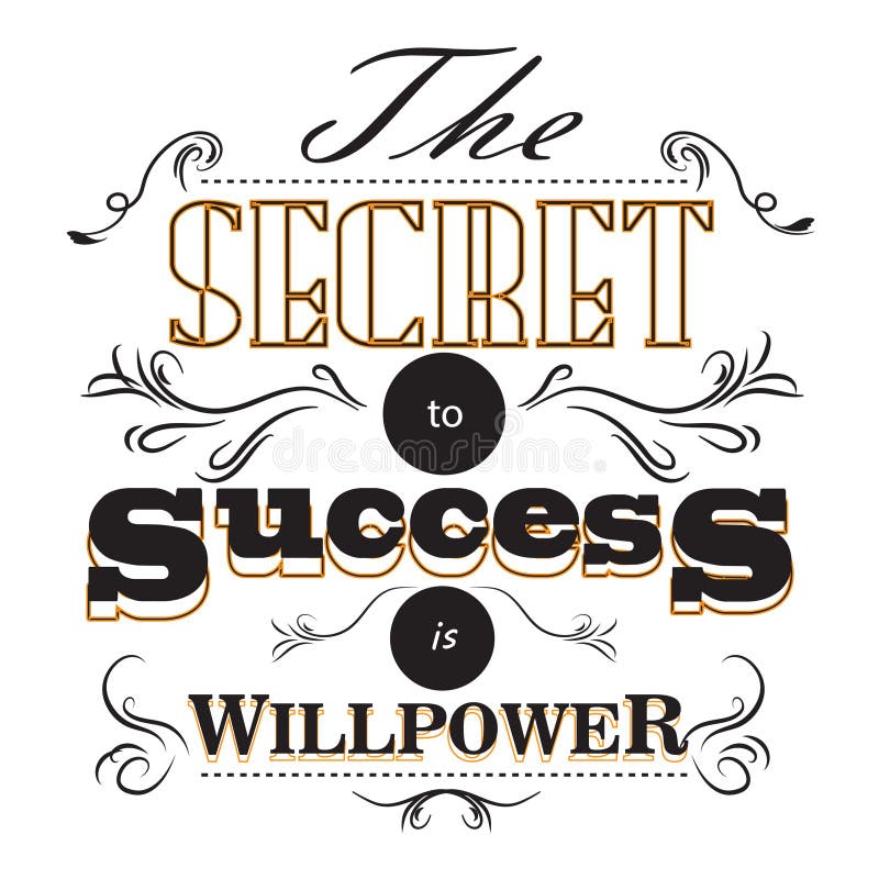 Success Quote. Vector Illustration Decorative Design Stock Vector ...