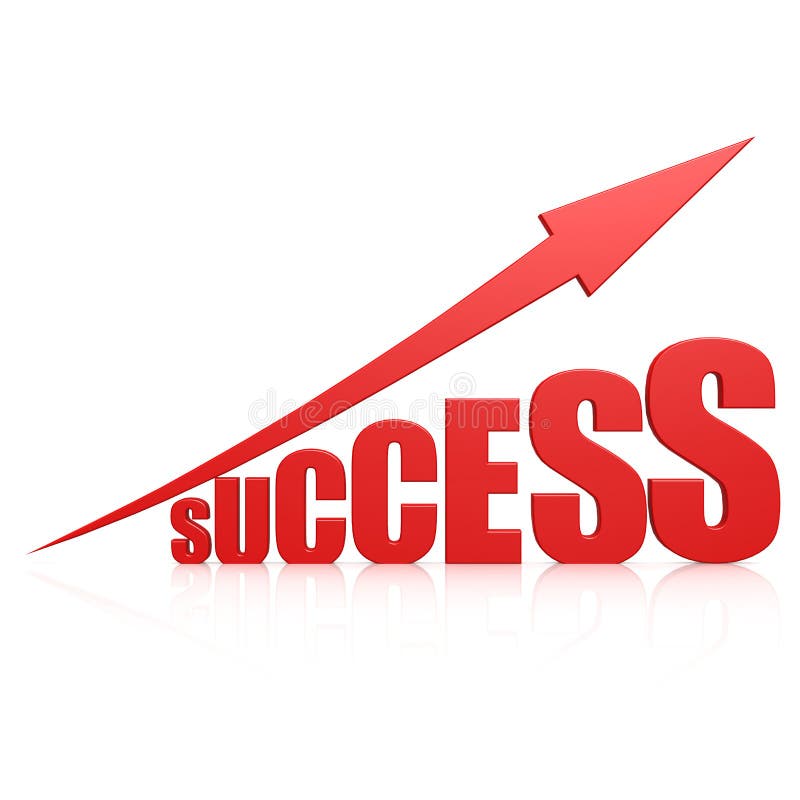 Red Arrow and Success Colorful Graph Growing Up Stock Illustration ...
