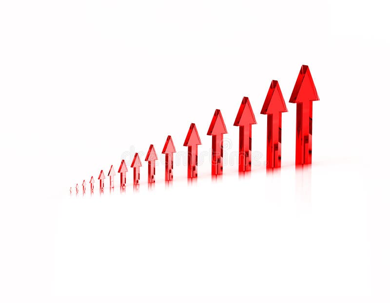 Success red arrows stock illustration. Illustration of improvement ...