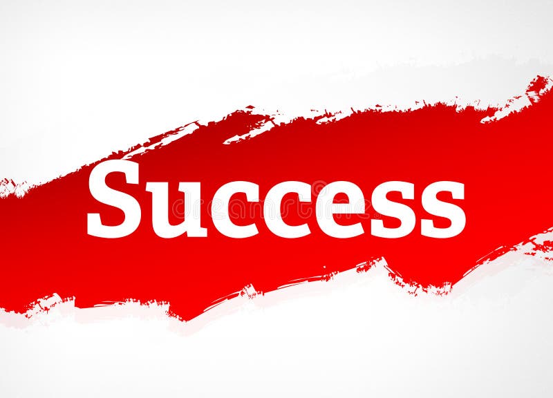 Success Red Brush Abstract Background Illustration Stock Illustration ...