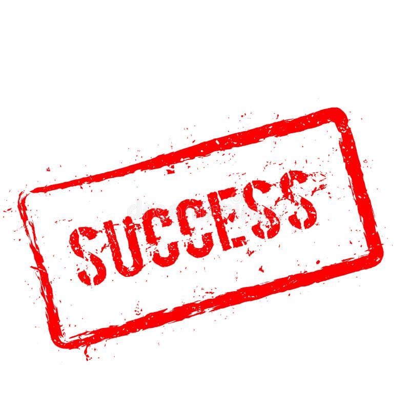 Success Red Rubber Stamp Isolated on White. Stock Vector - Illustration ...