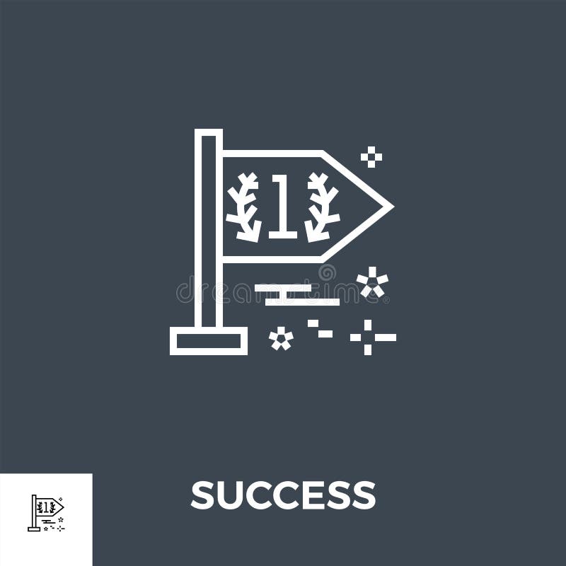 Success Line Icon stock vector. Illustration of business - 204270113