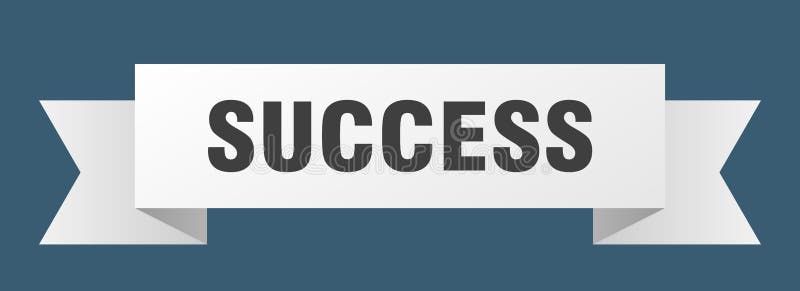 Success ribbon. stock vector. Illustration of template - 191265054