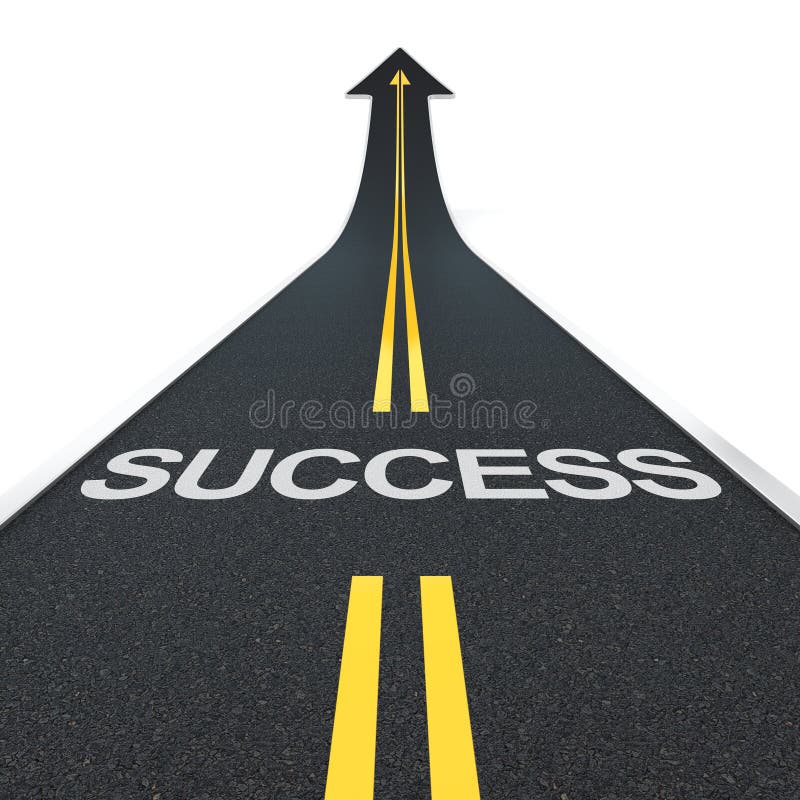 Road to Success - Up Arrow stock illustration. Illustration of growth ...