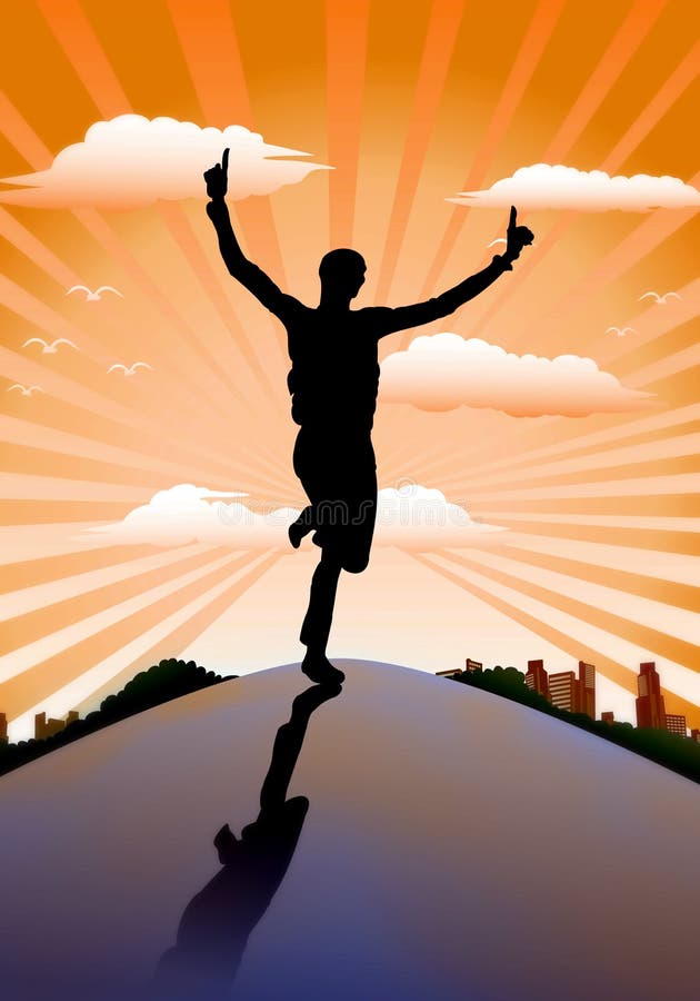Success running-man stock illustration. Illustration of freedom - 51697164