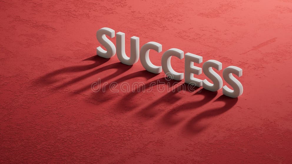 Success.shadow of 3d Charcaters Spelling.Flat Lay View from Above on ...