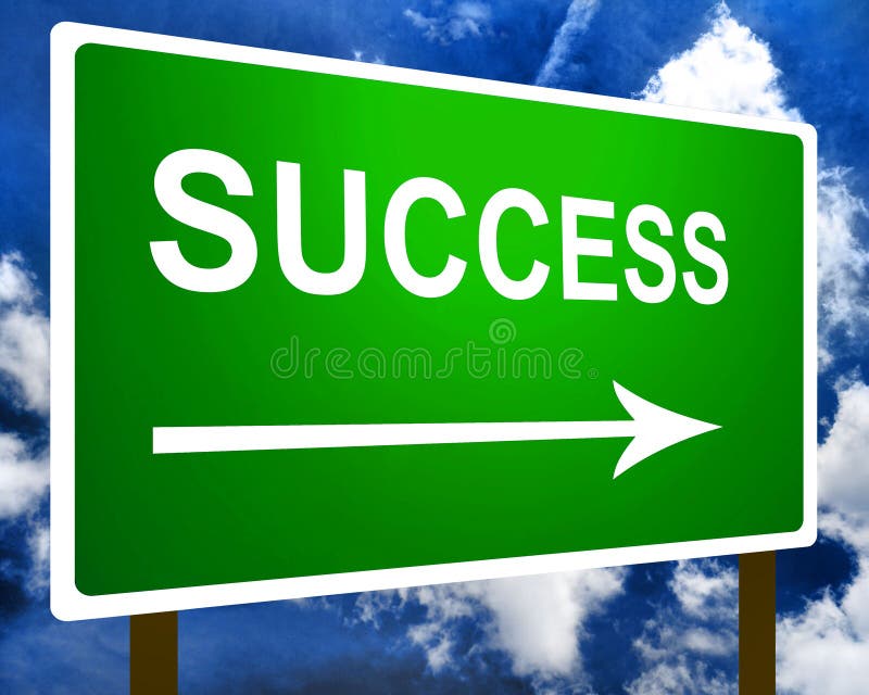 Road To Success Sign Symbol Stock Illustration - Illustration of green ...