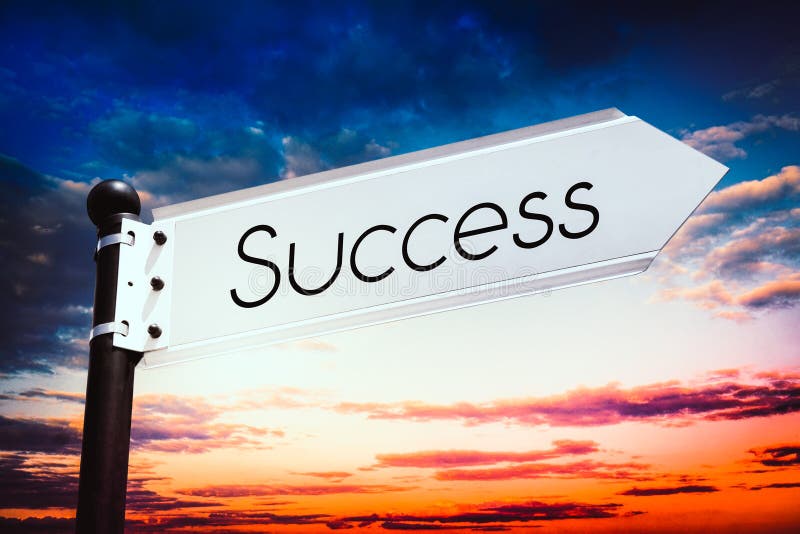 Success signpost stock image. Image of metal, signpost - 5374279