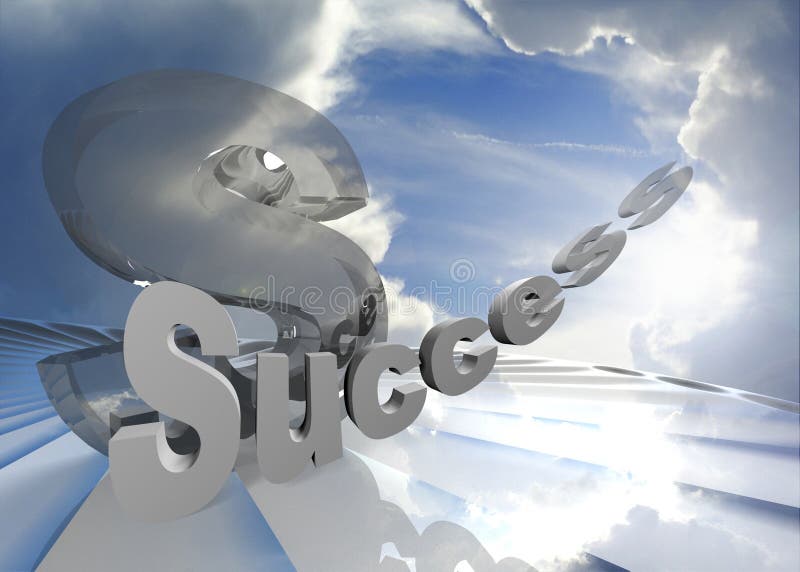 Success in the sky stock illustration. Illustration of raise - 16949001