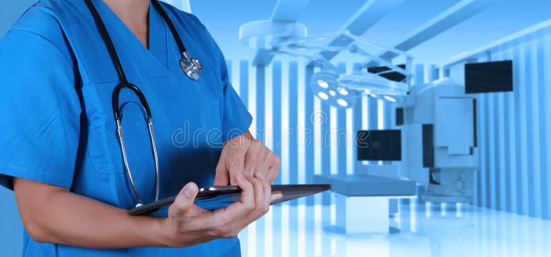 Equipment and Medical Devices in Modern Operating Room Stock Image ...