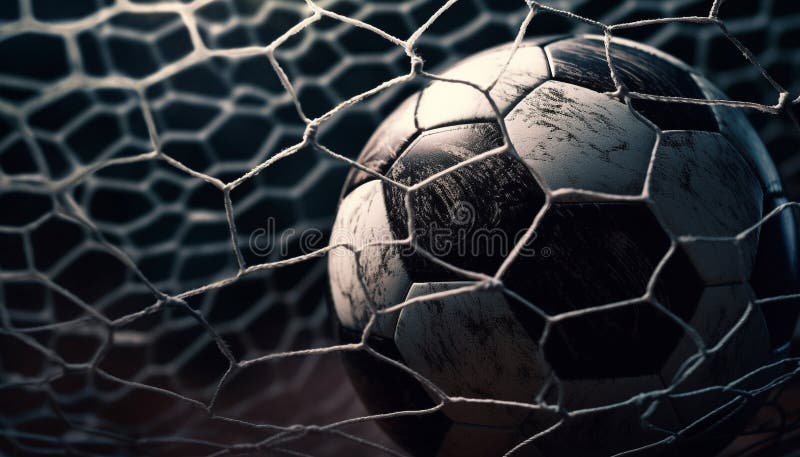 Success in Soccer Competition with Leather Ball Generative AI Stock ...
